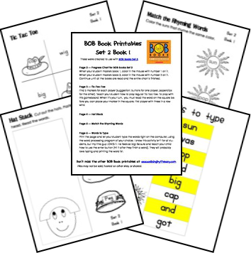 BOB Books Printables for Set 2, Book 1 - Walking by the Way