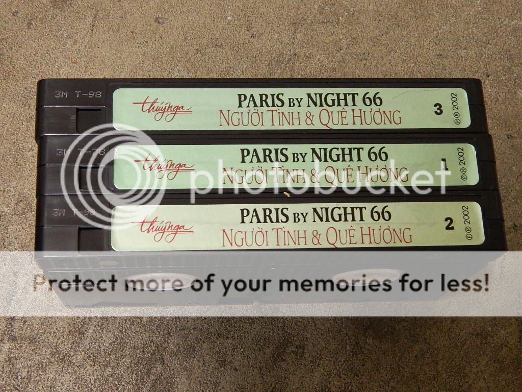 VIETNAMESE MUSIC SHOW THUY NGA BY NIGHT 66, 3 VHS TAPE SET: NGUOI TINH ...